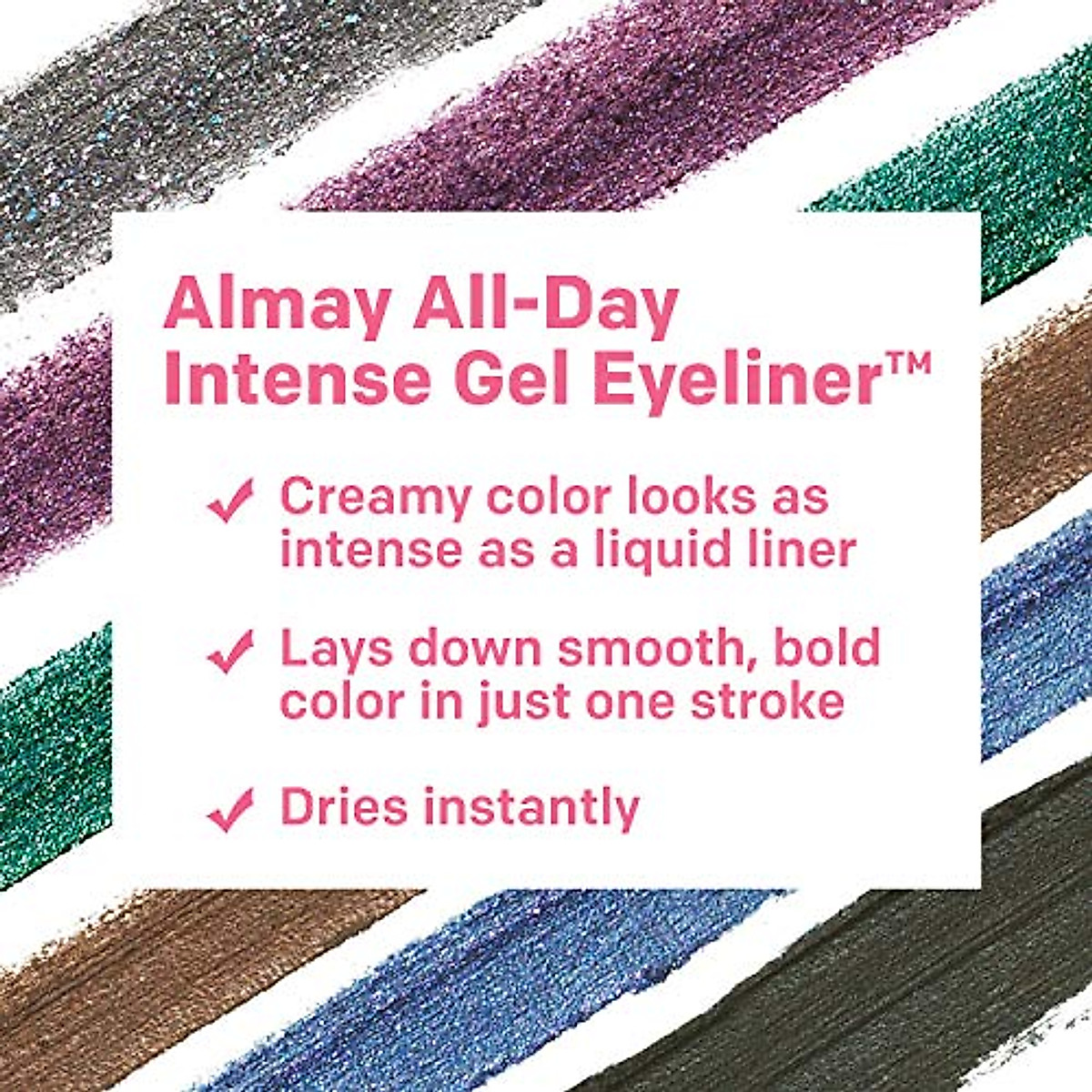 Almay Gel Eyeliner, Waterproof, Fade-Proof Eye Makeup, Easy-to-Sharpen Liner Pencil, 140 Deep Chestnut, 0.045 Oz