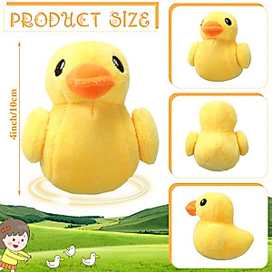 Skylety 12 Pieces Stuffed Duck Plush Yellow Duck Stuffed Animal 4 Inches Duck Plush Soft Toy Small Duck Playset for Boys and Girls Room Sofa Birthday Baby Shower Duck Theme Party Decoration