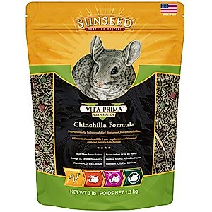 Sunseed 49130 Vita Prima Sunscription Chinchilla Food - High Fiber Timothy Formula, 3 LBS