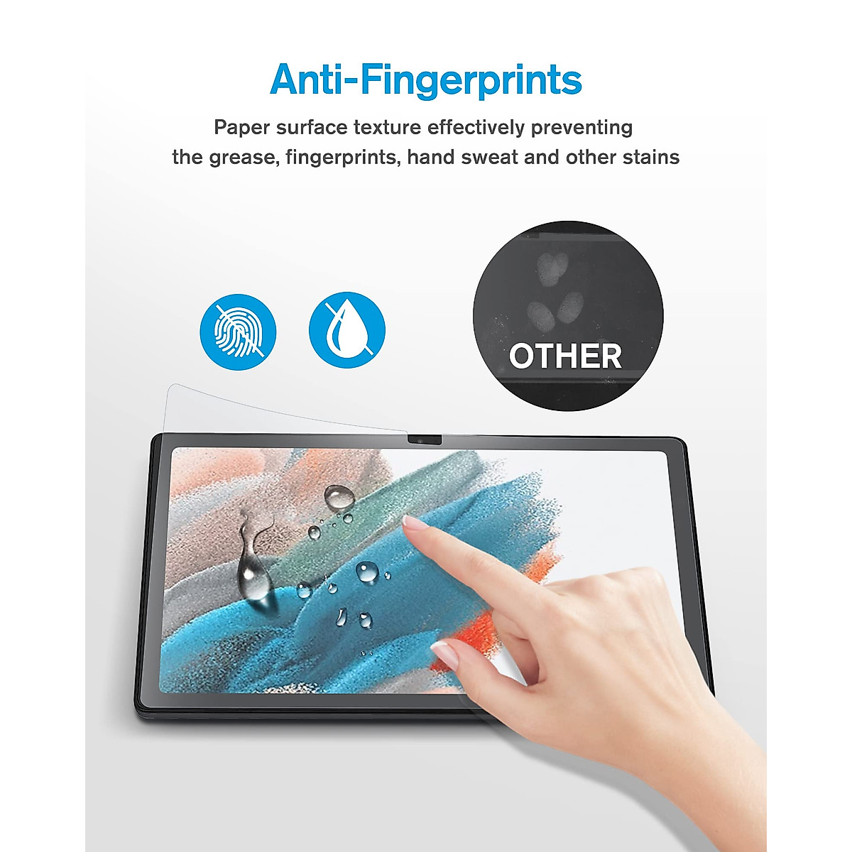 MOBDIK [2 PACK Paper Screen Protector Compatible with Samsung Galaxy Tab A8 10.5 Inch 2021, Anti Glare/Scratch Resistant Matte Film with Easy Installation Kit