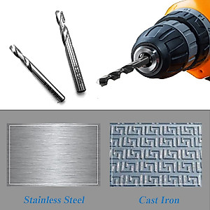 Mesee 2 Pieces HSS Spot Weld Drill Bit Set, High Speed Steel Cobalt Spot Welding Remover Tool Drill Bits Panels Separated Spotting Welder Cobalt Tips Cutter - 6mm, 8mm(1/4'', 5/16'')