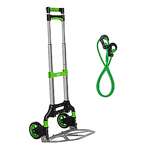 Leeyoung Dolly Cart and Folding Hand Truck Dolly,175 lb Aluminum Foldable Hand Truck with Telescoping Handle and PP+EVA Wheels