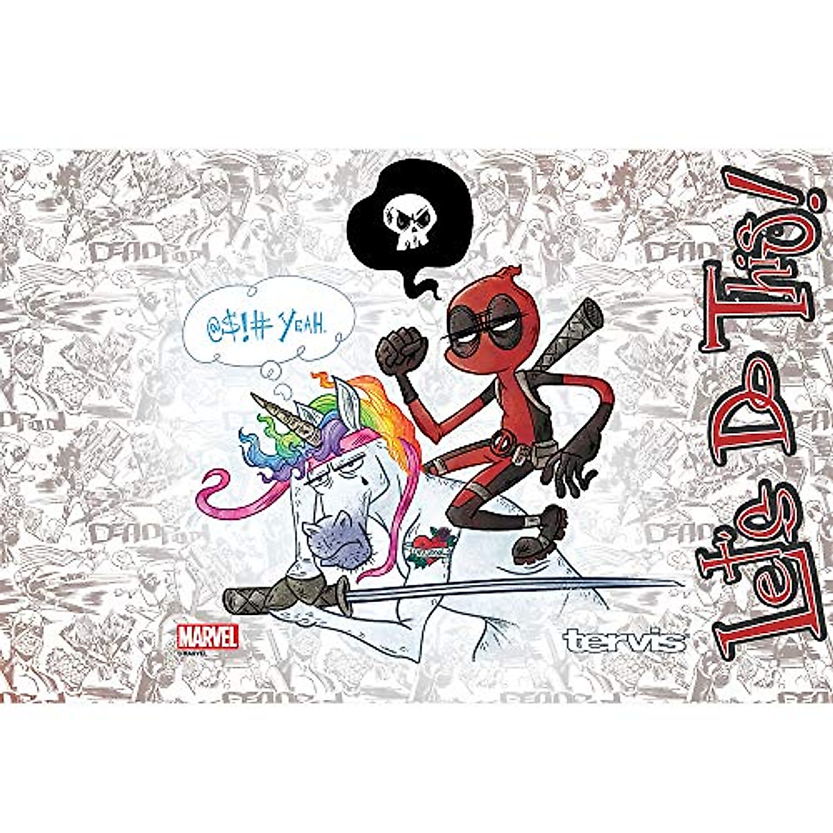 Tervis Triple Walled Marvel - Deadpool Insulated Tumbler Cup Keeps Drinks Cold & Hot, 30oz - Stainless Steel, Let's Do This