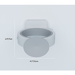 No Drilling, Hair Dryer Holder, Household Wall Mounted Bathroom Hair Dryer Storage Rack (White Gray)