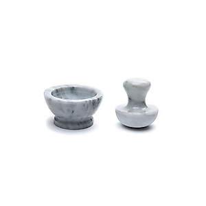 Fox Run Marble Mortar and Pestle, White