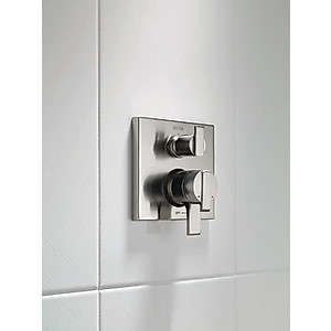 Delta Faucet Ara 17 Series 3-Setting Integrated Diverter Valve Trim Kit, Brushed Nickel Diverter Valve Trim Kit, Shower Trim Kit, Stainless T27867-SS (Valve Not Included)