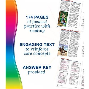 Spectrum Reading Comprehension Grade 4 Workbooks, Spectrum Grade 4 Nonfiction and Fiction Reading Comprehension, Summarizing Stories and Identifying Themes, and Critical Thinking Skills