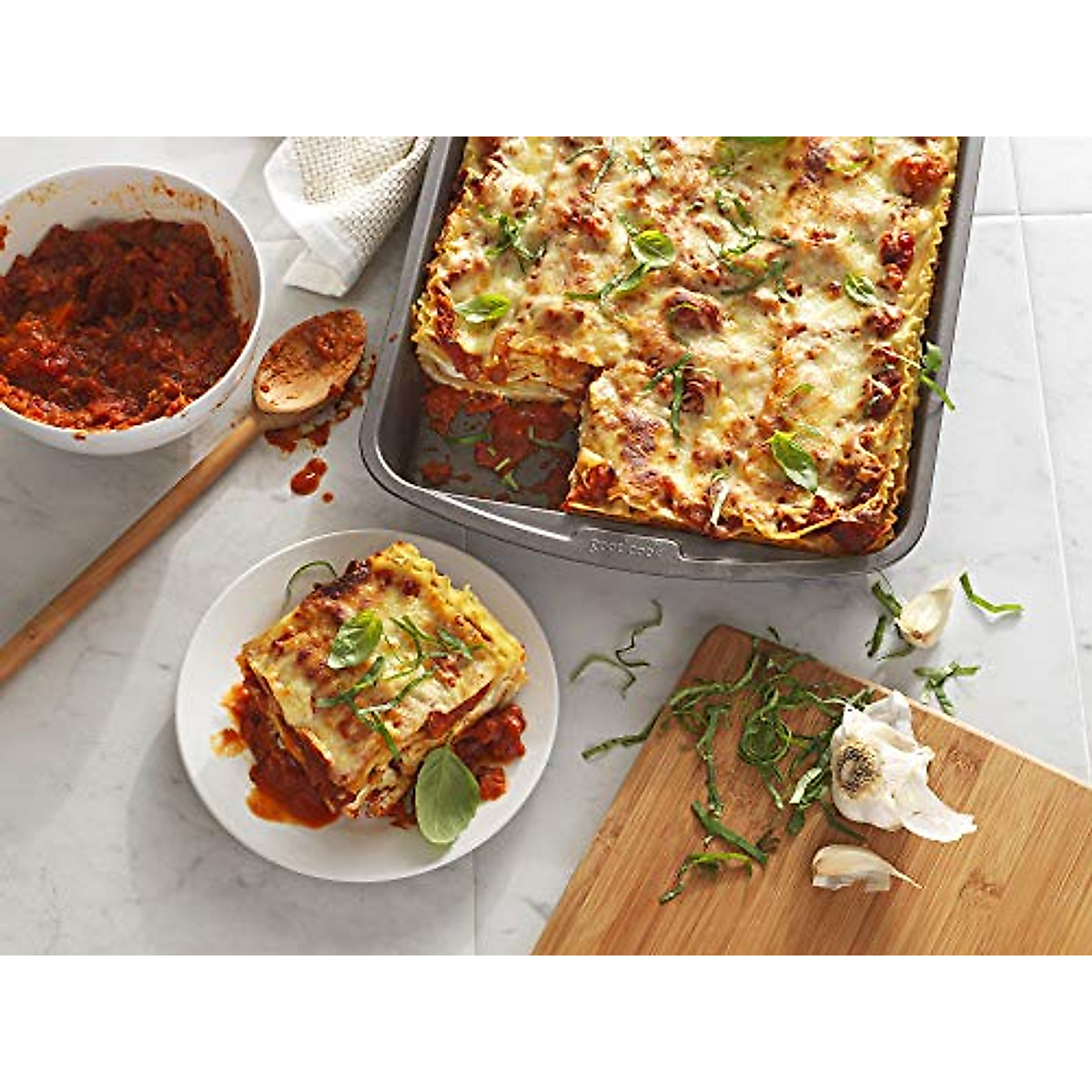 Goodcook Non-Stick Lasagna and Roast Baking Pan, 14 Inch x 10 Inch, Silver