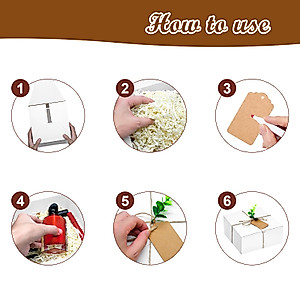 Gift Boxes Set 10 Bridesmaid Proposal Boxes 8 x 8 x 4 In Bridesmaid Proposal Gifts, 10 Kraft Paper Gift Tag, 10 Plastic Eucalyptus Leaves Stems and 200g Cut Paper Shred Filler