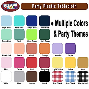 PARTY ULYJA Burgundy Tablecloths Plastic 3-Pack Premium 54 Inches x 108 Inches Disposable Table Covers Decorative Table Cloths for Rectangle Tables