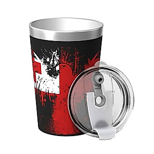 12oz Tumbler Tonga Tongan Flag Stainless Steel Cup With Straw And Lid Spill Proof Bulk Double Wall Vacuum Reusable Water Tumblers For Cold Hot Drink