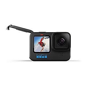 GoPro HERO10 Black - Waterproof Action Camera with Front LCD and Touch Rear Screens, 5.3K60 Ultra HD Video, 23MP Photos, 1080p Live Streaming, Webcam, Stabilization (Renewed)