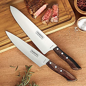 Tramontina Chef's Knife Set, Grill Tongs & Grill Fork 3 Pk - 2 Pc, 80015/003DS