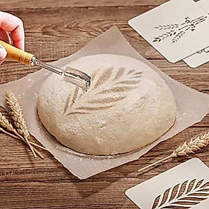 Sourdough Bread Baking Supplies CODOGOY 10 inch Oval & 9 inch Round Banneton Bread Proofing Basket Set Include Food Thermometer