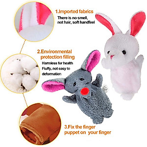 Easter Eggs with Mini Animal Finger Puppets Plush Toys, Kids Easter Basket Stuffers Party Favor School Classroom Rewards, Easter Egg Hunt Filler 12 Pack