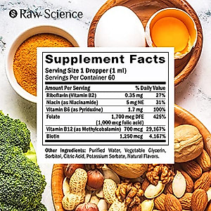 Liquid Vitamin B Complex Supplement – Energy Supplements for Women and Men: Vitamins B3, B6, B9 & Folic Acid for Optimal Health - Hair, Skin & Nails Support - Vegan Super B Complex - Made In USA - 2oz