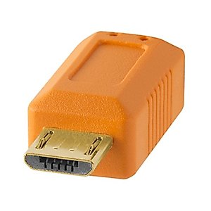 Tether Tools TetherPro USB 2.0 to USB Micro-B 5-Pin Cable | for Fast Transfer Between Camera and Computer | High Visibility Orange | 15 Feet (4.6 m)