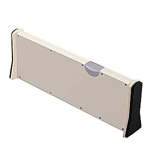 4-Pack Adjustable Expandable Dresser Drawer Organizers Dividers with Anti-Scratch Foam Edges for Kitchen, Bedroom, Bathroom, Baby Drawer, Desk, Dressers, Kitchen Storage or Office Household Separators