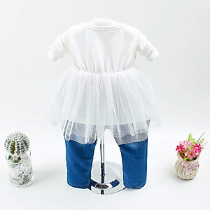 Peacolate 6M-4Y Baby Little Girls 3pcs Outfits Leather Hoodie Jacket Lace T-Shirt Denim Jeans(6-12M,Pink)