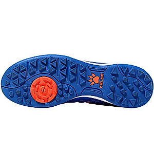 KELME Men's Soccer Shoes Arch Support Cleats Professional Futsal Sneaker Breathable Athletic Football Boots for Outdoor Indoor TF Blue 9