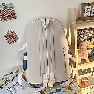 Tonecy Kawaii Backpack Lovely Pastel Rucksack for Teen Girls, Cute Aesthetic Bookbag for School with Kawaii Pin and Accessories (Pink), 43 * 30 * 13cm/16.9(L) * 11.8(W) * 5.1(H) inch