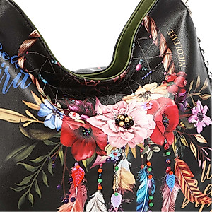 Nicole Lee Bohemian Black Shoulder Bag