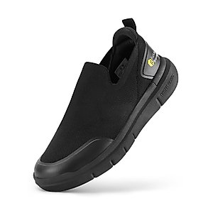 FitVille Plantar Fasciitis Shoes for Men Wide Orthopedic Shoes for Foot Pain Relief - BriskWalk (15 Wide, Black)