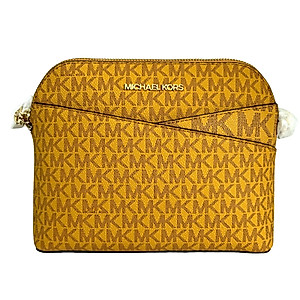 Michael Kors Jet Set Medium Crossbody Leather Handbag (Marigold)