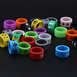 Silicone Bands - CENGLORY 10 Pieces Silicone Anti Skid Rings Rubber Bands -18mm Silicone Bands