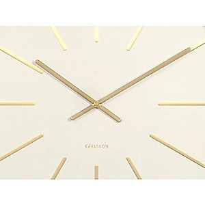 Karlsson Wall Clock Maxiemus Brass Station White