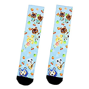 Bioworld Animal Crossing Men's Allover Character Sublimated Adult Crew Socks 1 Pair