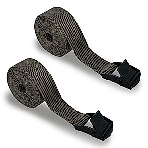 Trail Camera Straps, Upperosey Game Cam Mounting Strap with Long-Lasting Alloy Buckle, Nylon Fiber Strap for Wildlife Trail Camera Accessory, 25mm Width* 6 ft. Long, 2-Pack, Brown