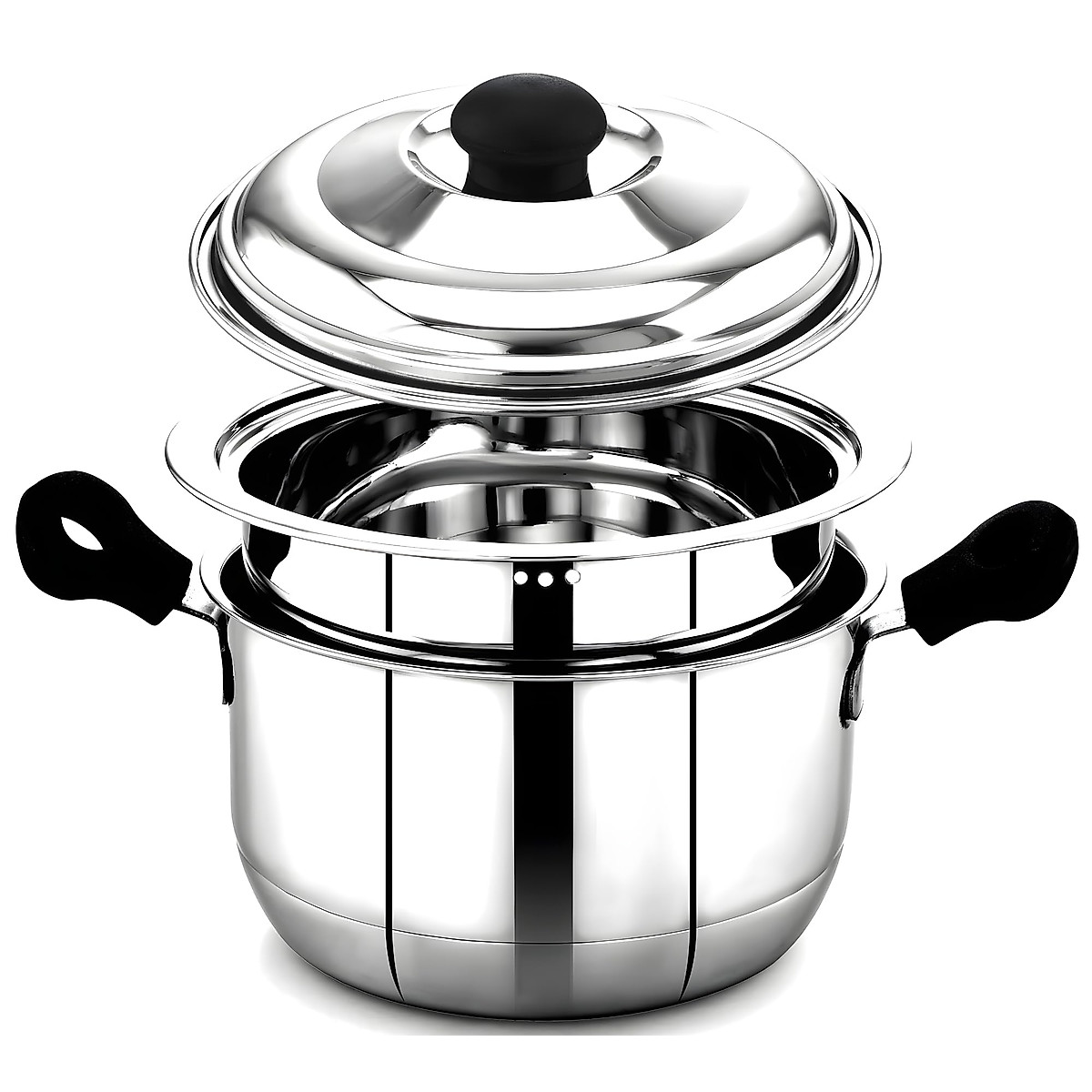 EasyShopForEveryone Stainless Steel Double Boiler for Stove Top, Molde Para Flan, Includes Inner Pan - Dishwasher Safe Flanera