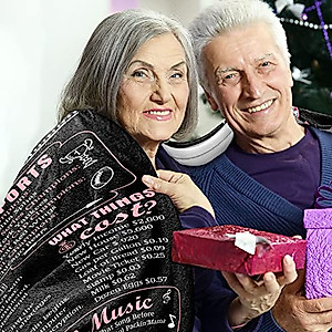 KERAOO 80 Years Ago 80th Birthday Wedding Anniversary Throw Blanket, Perfect 1943 Birthday Gifts Ideas for Wife Husband Mom Dad Friends,Rose Gold Back in 1943 80th Birthday Gifts