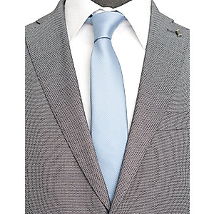 ZENXUS Solid Skinny Ties for Men, 2.5 inch Slim Dusty Blue Necktie
