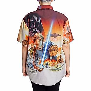Star Wars The Empire Strikes Back Camp Shirt, X-Large White