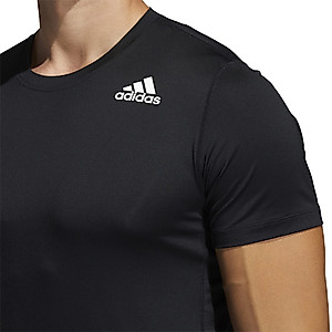 adidas Men's Techfit Fitted Tee, Black, 3X-Large