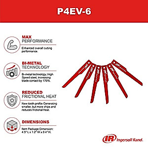 Ingersoll Rand P4EV-6 Air Reciprocating Saw Blades for all standard shank air reciprocating saws