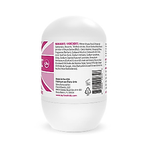 Fresh Kidz Pink Girls Roll On Deodorant - 1.86 fl oz Baking Soda and Aluminum Free 24 Hour Protection for Sensitive Skin