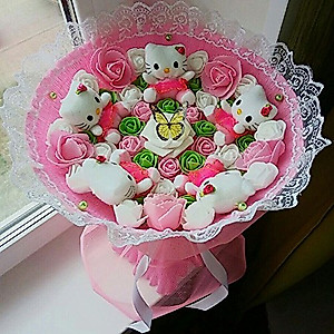 J-Rijzen Artificial Flowers 100PCS 3CM Mini Fake Roses for DIY Wedding Bouquets Centerpieces Party Baby Shower Home Decorations (White)