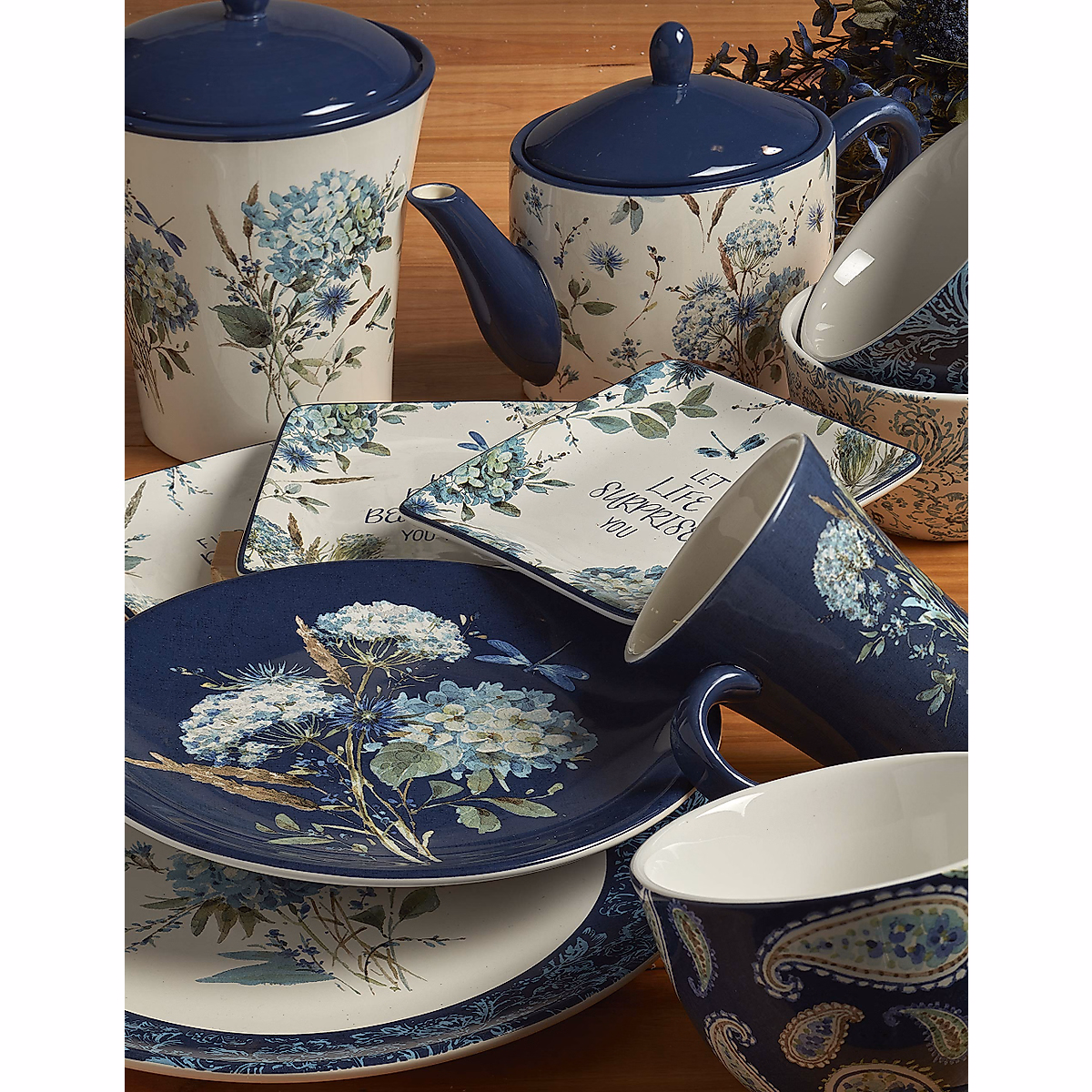Certified International Bohemian Blue 24 oz. Soup/Cereal Bowls, Set of 4, Multicolor