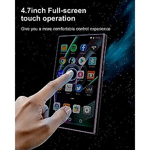 80GB MP3 Player with Bluetooth and WiFi, ZAQE Full Touchscreen Mp4 Mp3 Player with Spotify, Audible, Amazon Music, Android Music Player with Speaker, FM Radio, E-Book, Up to 512 GB