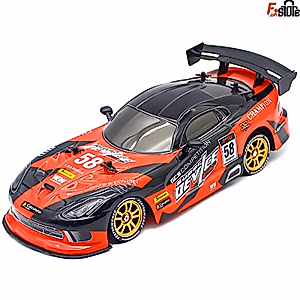 Fistone RC Drift Racing Cars, 1/16 4WD 2.4G Remote Control High Speed Racing Vehicle with 4 Spare Speed Tires Hobby Toys for Boys Kids and Adults