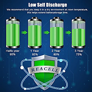 REACELL Rechargeable AA AAA Battery Combo 24 Pack, High Capacity 1.2V NiMH AA and AAA Rechargeable Batteries (12 Pack 2800mAh Double A Batteries & 12 Pack 1100mAh Triple A Batteries)