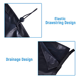 SUPDEJA Air Conditioner Covers for Outside Units, AC Unit Covers for Outdoor - Heavy Duty Waterproof Dustproof Design Square Outdoor Air Conditioner Cover Fits up to 24"X24"X30" Inches Black