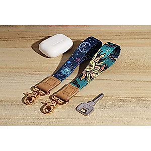 DQL wrist key lanyard, Bohemian key chain wristlet hand lanyard key wrist strap, keychain short key lanyard, car key holder for women(Cute)