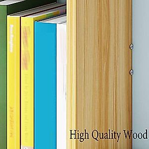Catekro Desktop Bookshelf, Table Top Shelves, Desktop Shelves & Office Shelves, Desk Organzier， Storage Rack Adjustable Wood Display Simple Style Suitable for Study School（Black）