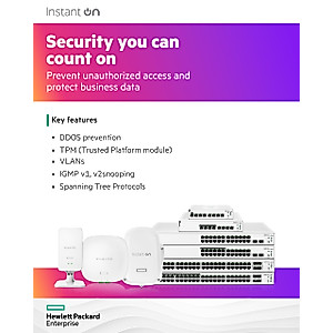 HPE Networking Instant On Switch Series 1830 48-Port Gb Smart-Managed Layer 2 Ethernet Switch | 48x 1G | 4X SFP | Fan-Less | US Cord (JL814A#ABA)