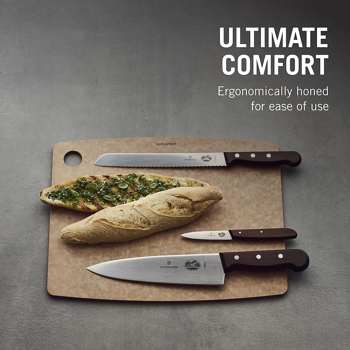 Victorinox Rosewood 3-Piece Flat Knife Set