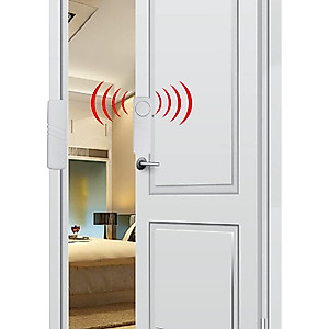 2 Pack Window Door Alarm, Door Sensor Alarm for Kids Safety, Alarm System for Home Security with No Batteries for Pool, Garage, Apartment, Dorm, RV and Office